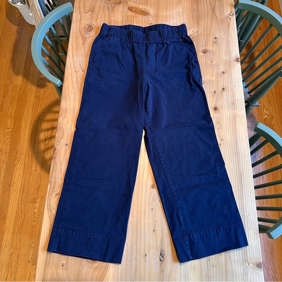 J. Crew | Pants & Jumpsuits | J Crew Navy Blue Elastic Waist Pants ...